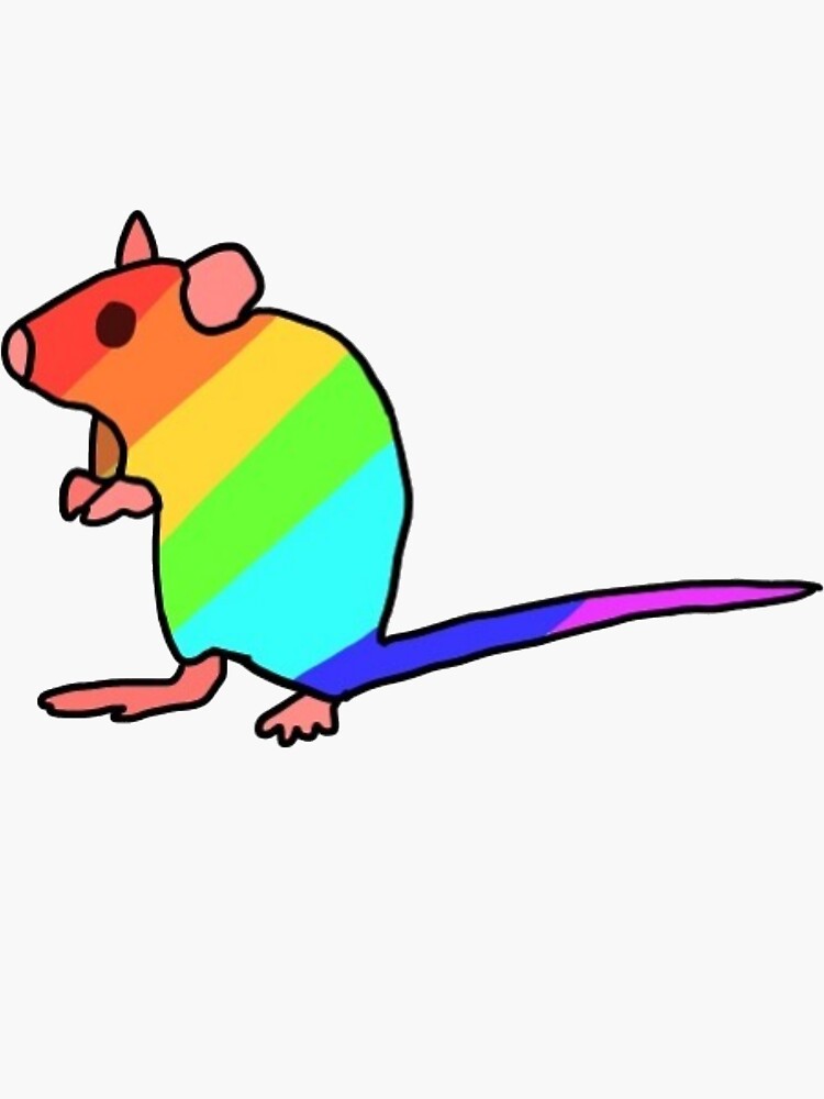 "Rainbow Rat" Sticker for Sale by Voids-Creatures | Redbubble