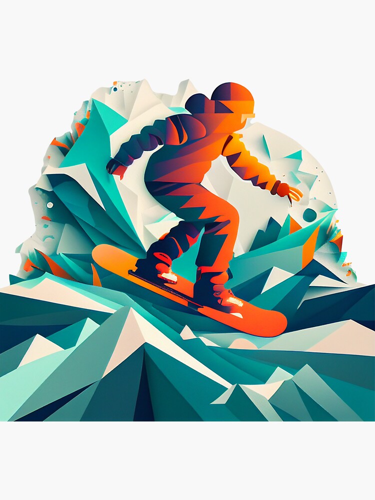"Snowboarding - The Cut-Out Collection" Sticker for Sale by ...