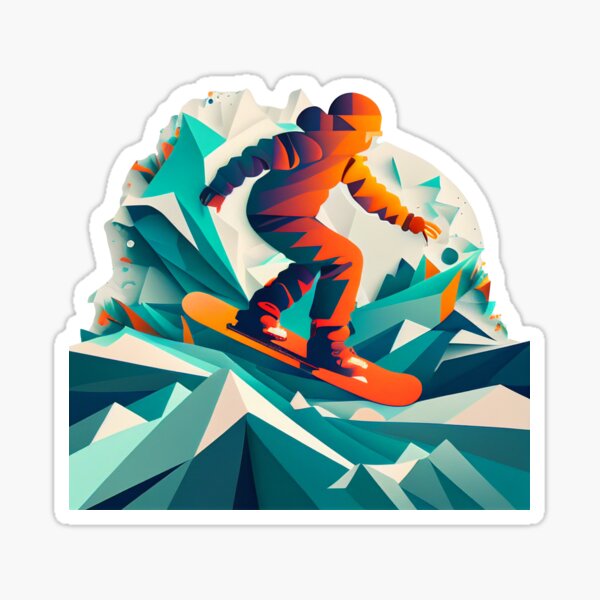 "Snowboarding - The Cut-Out Collection" Sticker for Sale by ...