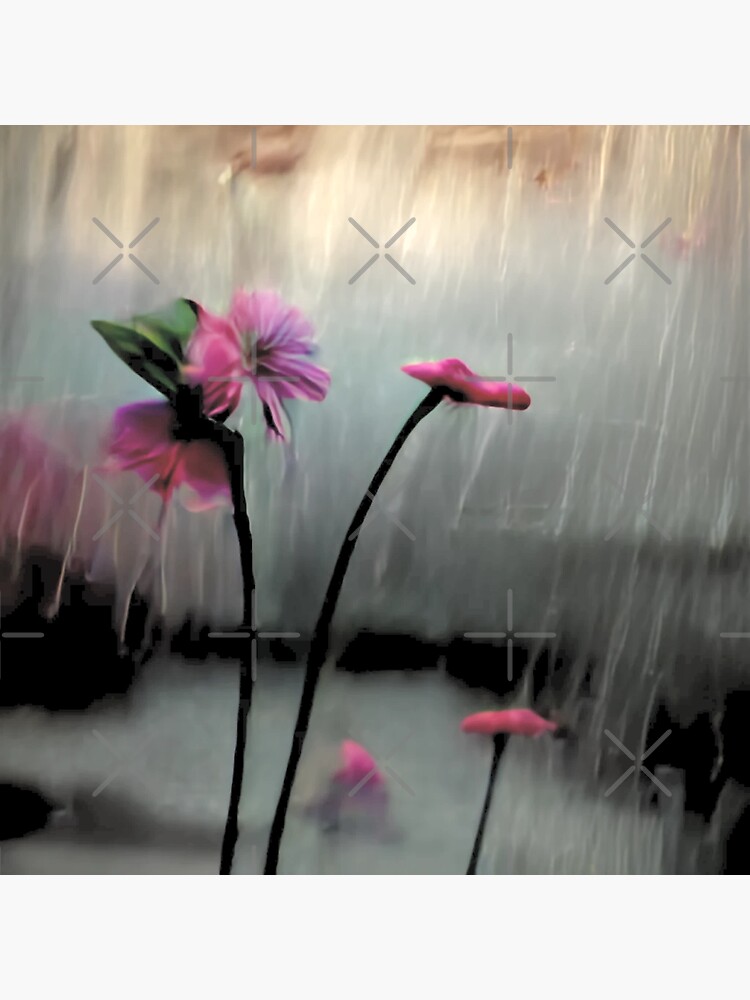 "Rain Flowers Beautiful CGI Augmented Reality " Sticker for Sale by ...