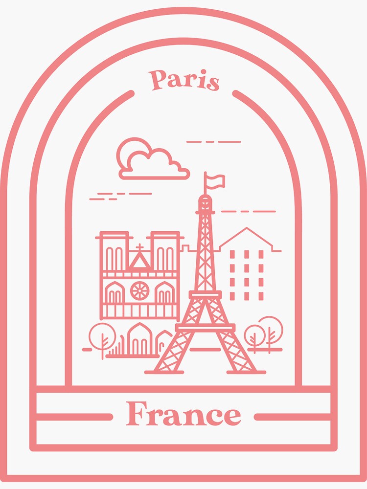 "Paris, France" Sticker for Sale by AllegraMussato | Redbubble