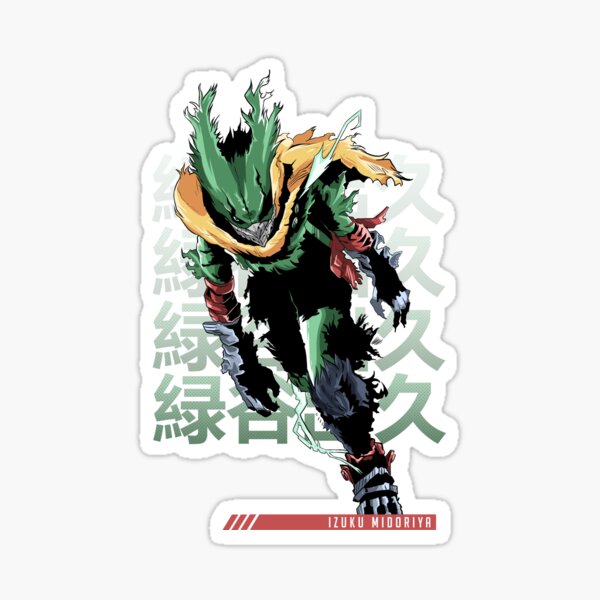 "izuku midoriya" Sticker for Sale by Draconisglow | Redbubble