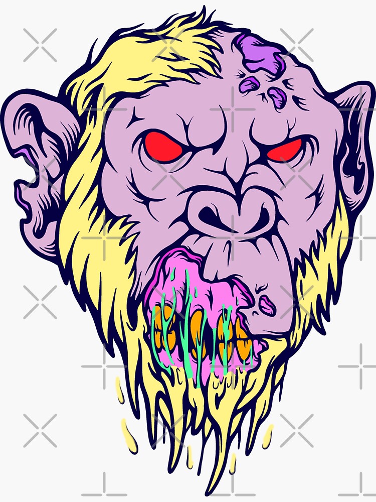 "Monkey Monster Classic" Sticker for Sale by addthana | Redbubble