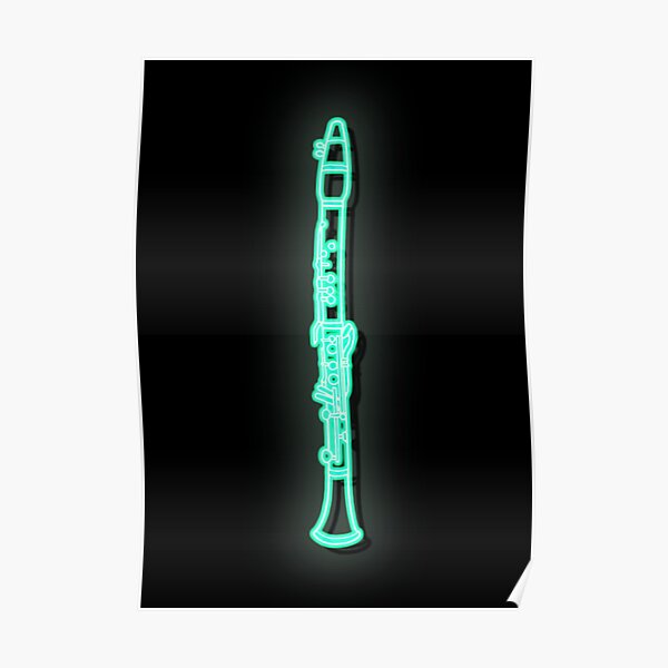 "Neon Clarinet" Poster for Sale by chriftclarinete | Redbubble