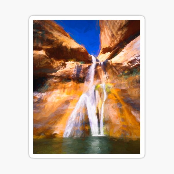 "Lower Calf Creek Falls Utah X100" Sticker for Sale by RichFrancoCars ...