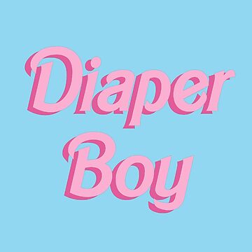 "Diaper Boy - doll font" Sticker for Sale by DiaperedFancy | Redbubble