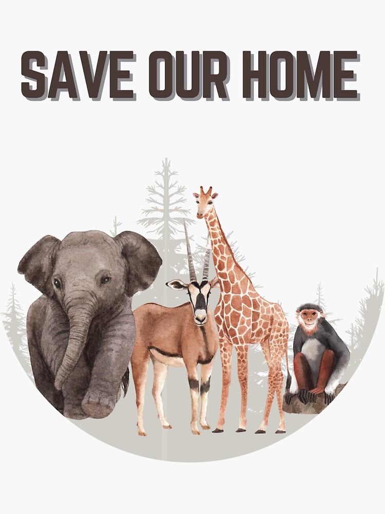 Pegatina «Día Mundial de la Vida Silvestre Salvemos nuestro hogar ...