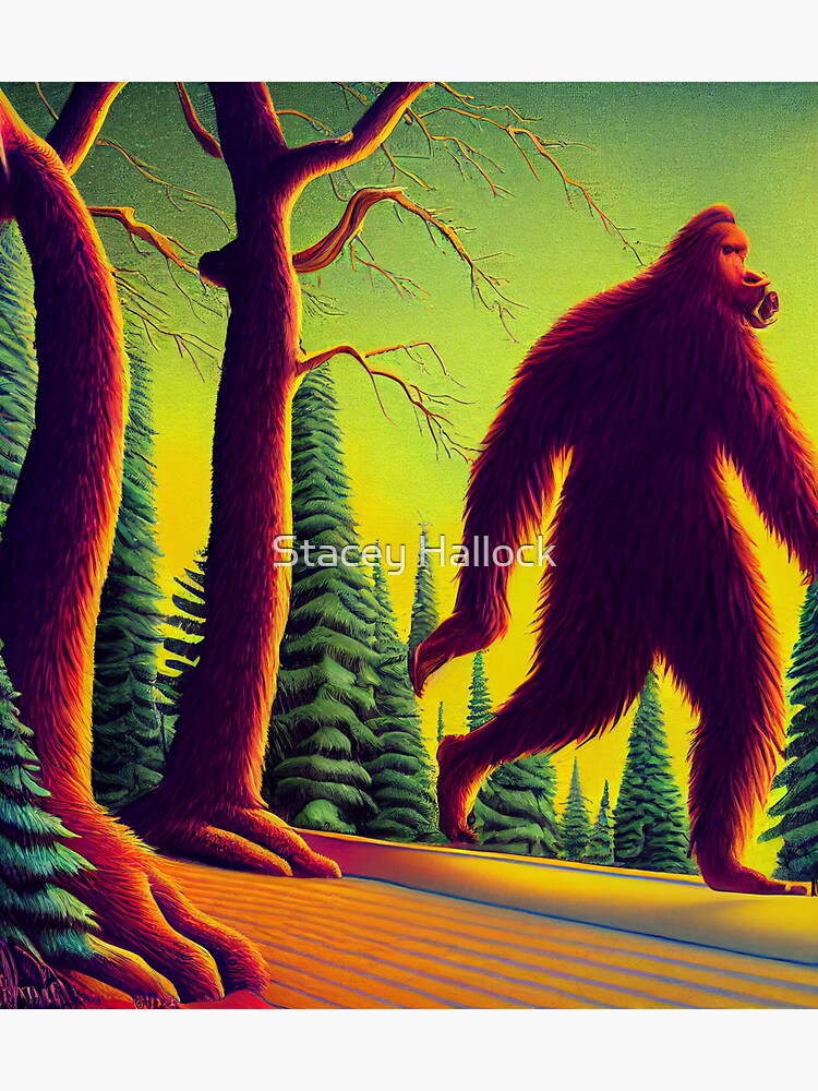 "Sasquatch Emerges " Sticker for Sale by Stacey Hallock | Redbubble