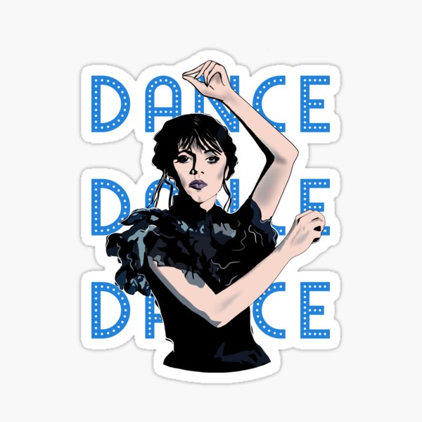 "Wednesday Addams Dance Dance Dance" Sticker for Sale by ...