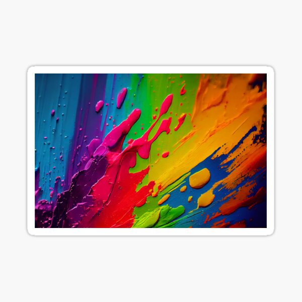 "paint stains" Sticker for Sale by ai-art-design | Redbubble