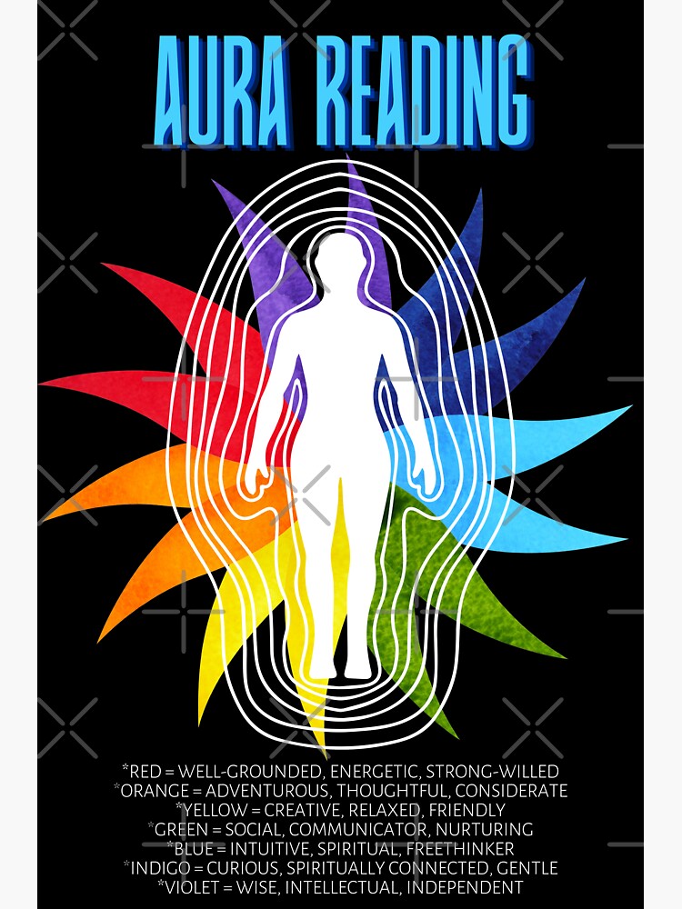 "Aura Reading Chakra Poster" Sticker for Sale by OldTreePrintSho ...