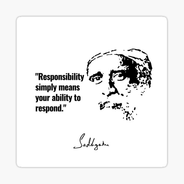 "Sadhguru's Words of Wisdom" Sticker for Sale by NandanG | Redbubble