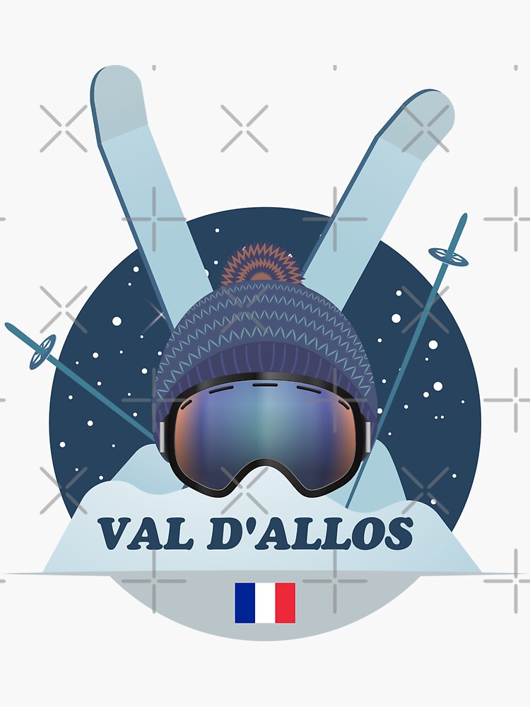 "Val d'Allos Ski resort" Sticker for Sale by StellaStoria | Redbubble