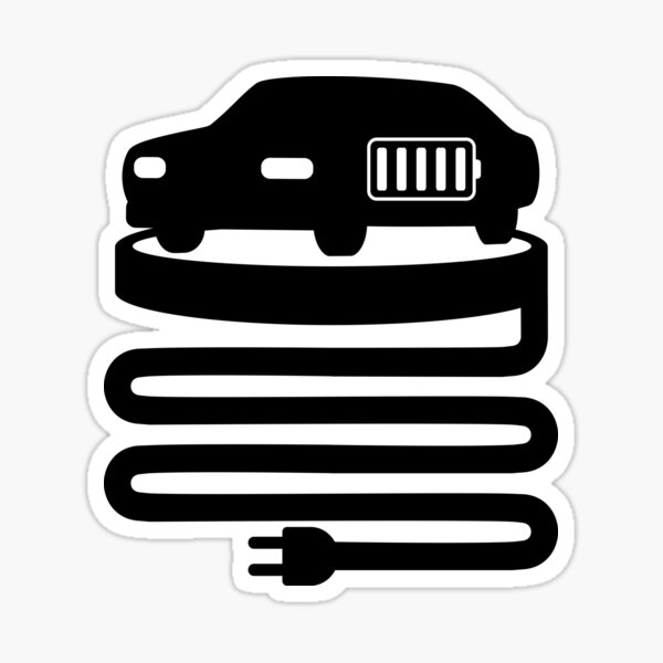 "Electric Car Graphic " Sticker for Sale by THROUGH-LIFE | Redbubble