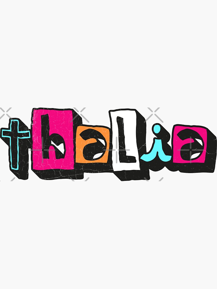 "THALIA name, My name is Thalia" Sticker for Sale by Danylo Mikhnievych ...