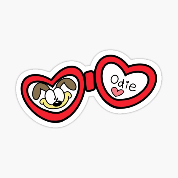 "I Heart Odie" Sticker for Sale by sesamestreett | Redbubble