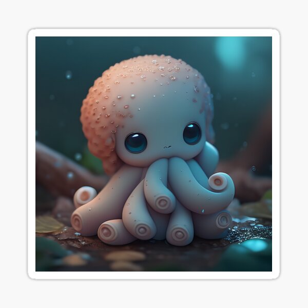 "Cute Pink Octopus" Sticker for Sale by ema616660 | Redbubble