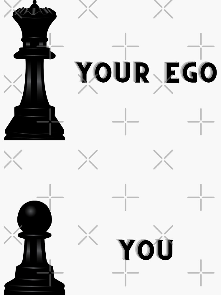 "You vs your ego" Sticker for Sale by volks-arts | Redbubble