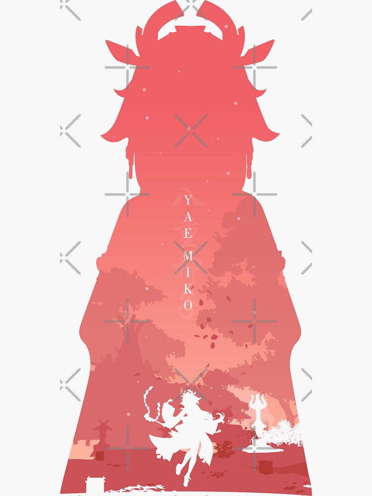 "Yae Miko Genshin Impact" Sticker for Sale by Kiske-Design | Redbubble