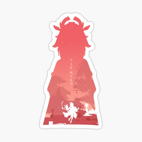 "Yae Miko Genshin Impact" Sticker for Sale by Kiske-Design | Redbubble