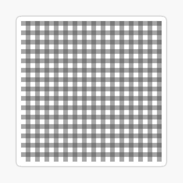 "Gray and White Buffalo Plaid Gingham Check Pattern" Sticker for Sale by Gsallicat | Redbubble