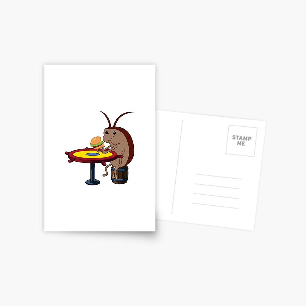 "Spongebob Cockroach Eating Meme" Sticker for Sale by emmmichelle ...
