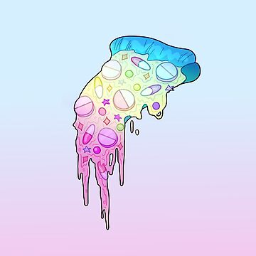 "Pizza pills pastel candy gore" Sticker for Sale by Teho Tune | Redbubble
