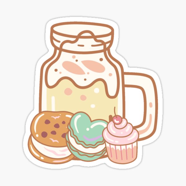 "Snack And Smoothie Break " Sticker for Sale by Anime-Frenzzzy | Redbubble