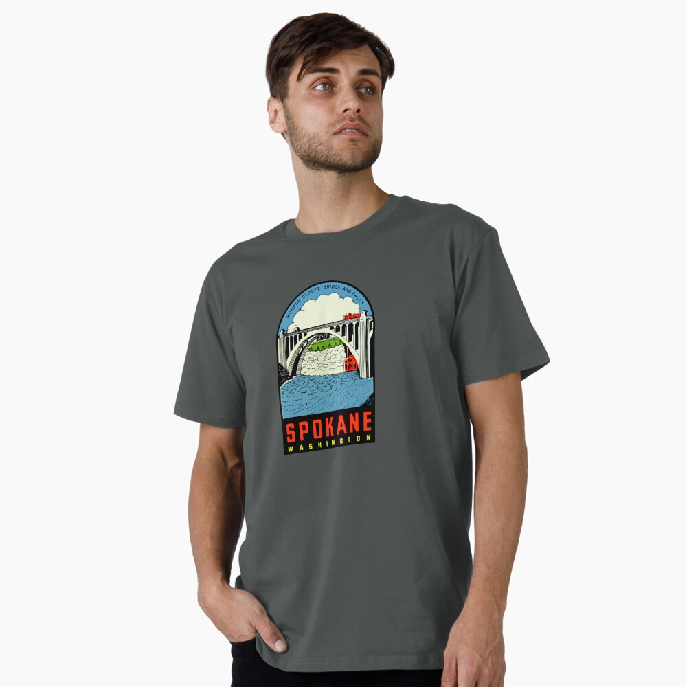 "Spokane Washington Vintage Travel Decal" Sticker for Sale by hilda74 ...