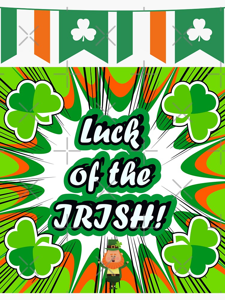 "Luck Of The Irish Flags Clovers" Sticker for Sale by IrishPOD | Redbubble