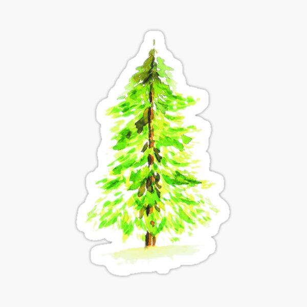 "Simple Little Pine Tree" Sticker for Sale by KelseyDavisArt | Redbubble