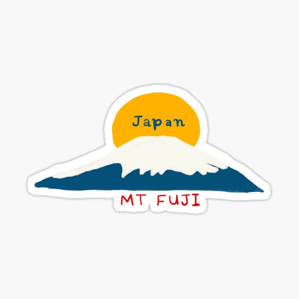 "Mt Fuji Japan" Sticker for Sale by meowsic | Redbubble