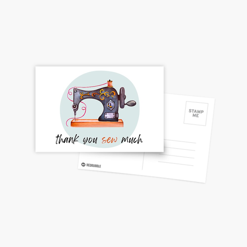"Thank You Sew Much - Eye-Catching Graphic Design of a Unique Sewing ...
