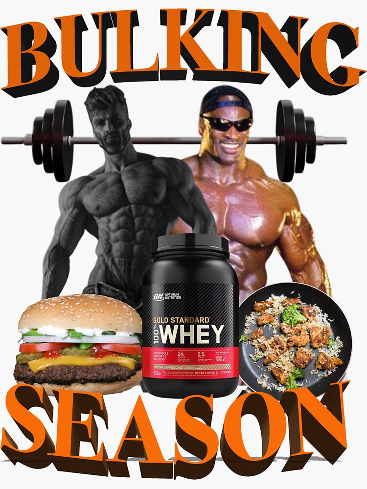"Bulking Season" Sticker for Sale by joshemf | Redbubble