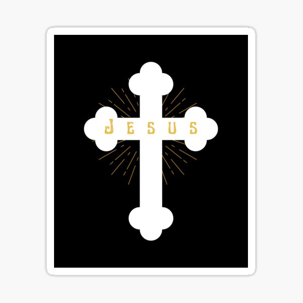 "Jesus - Christian Cross" Sticker for Sale by MrDomStore | Redbubble