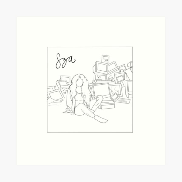 "SZA Ctrl Album Cover Outline" Art Print for Sale by jennasan | Redbubble