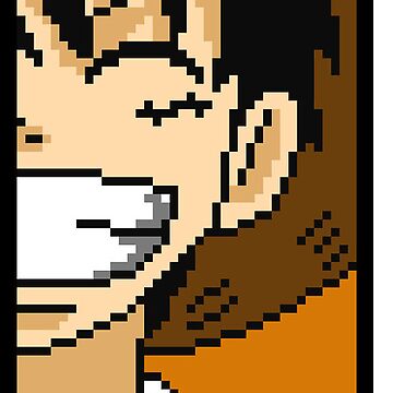 "Pixel Monkey D. Luffy " Sticker for Sale by akvs | Redbubble