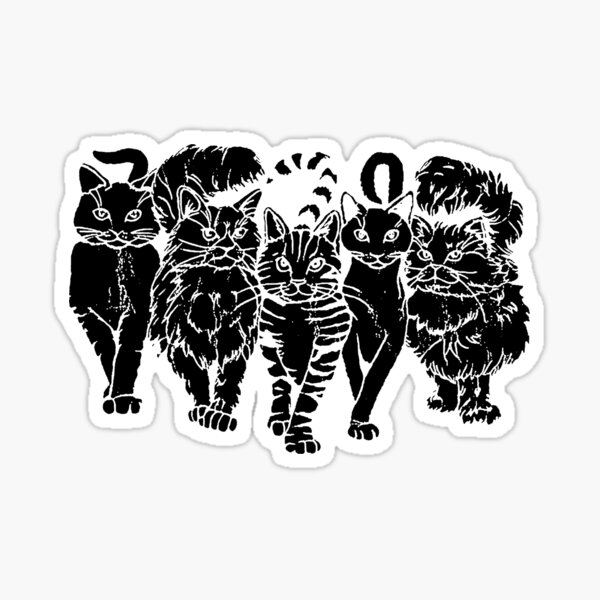 "Taylor Vintage 90s Cats Linda Lori black" Sticker for Sale by ...