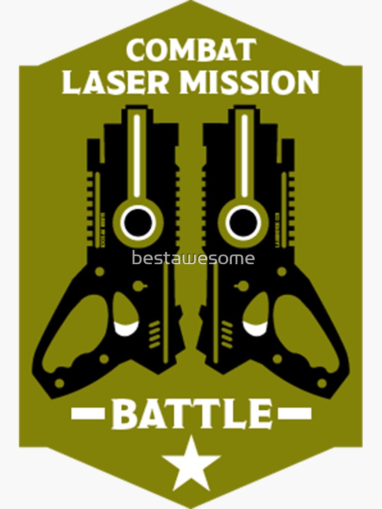 "Laser Mission Tag Gun - Laser Tag Gun Battle Apparel" Sticker for Sale ...