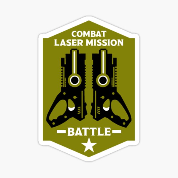 "Laser Mission Tag Gun - Laser Tag Gun Battle Apparel" Sticker for Sale ...