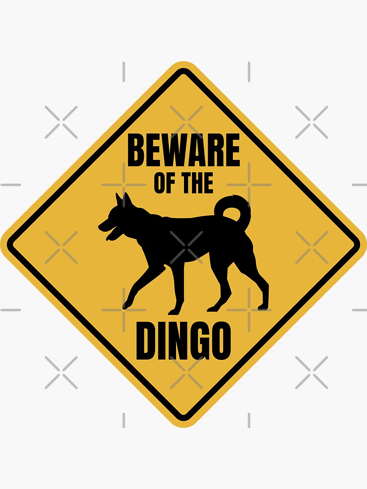 "Dingo Australian Dog Road Sign" Sticker for Sale by GEEK-FACTORY-EU ...