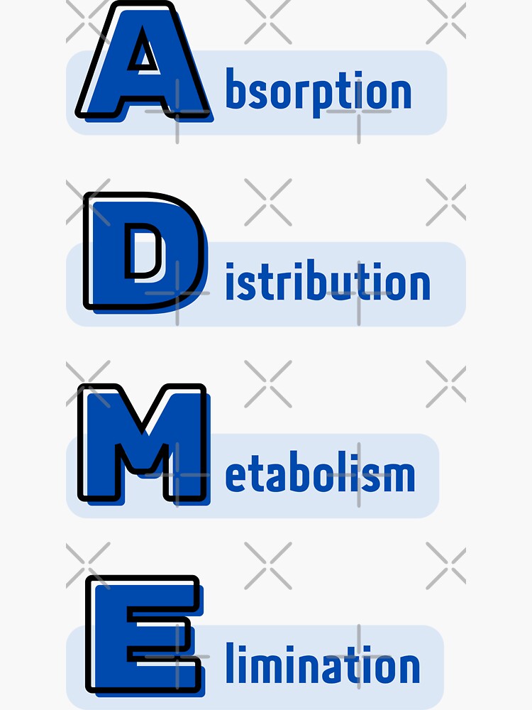 "ADME (Absorption, Distribution, Metabolism, Elimination) - Pharmacology" Sticker for Sale by ...