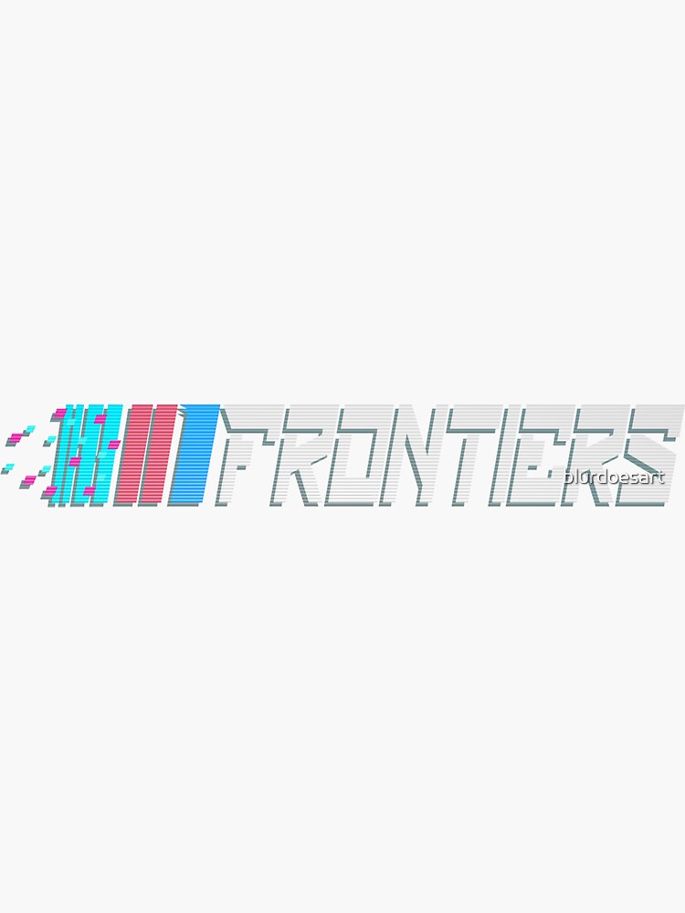 "Abstract Frontiers Logo" Sticker for Sale by blurdoesart | Redbubble