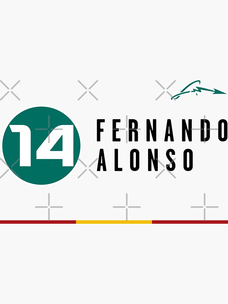 Pegatina «Fernando Alonso 14 Aston Martin Fórmula Uno» de demhan ...