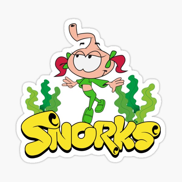 "snorks cartoon funny tee" Sticker for Sale by quickkaart | Redbubble