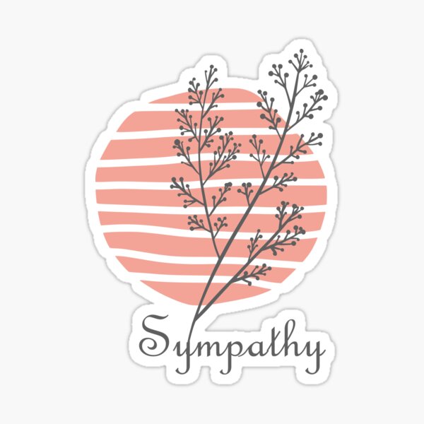 "Sympathy Hand Drawn Minimal, inspirational meanings" Sticker for Sale ...