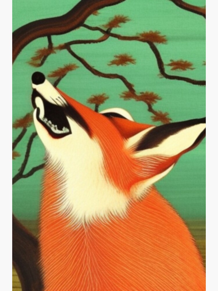 "Howling Fox in the forest " Sticker for Sale by Lifeadventurer | Redbubble