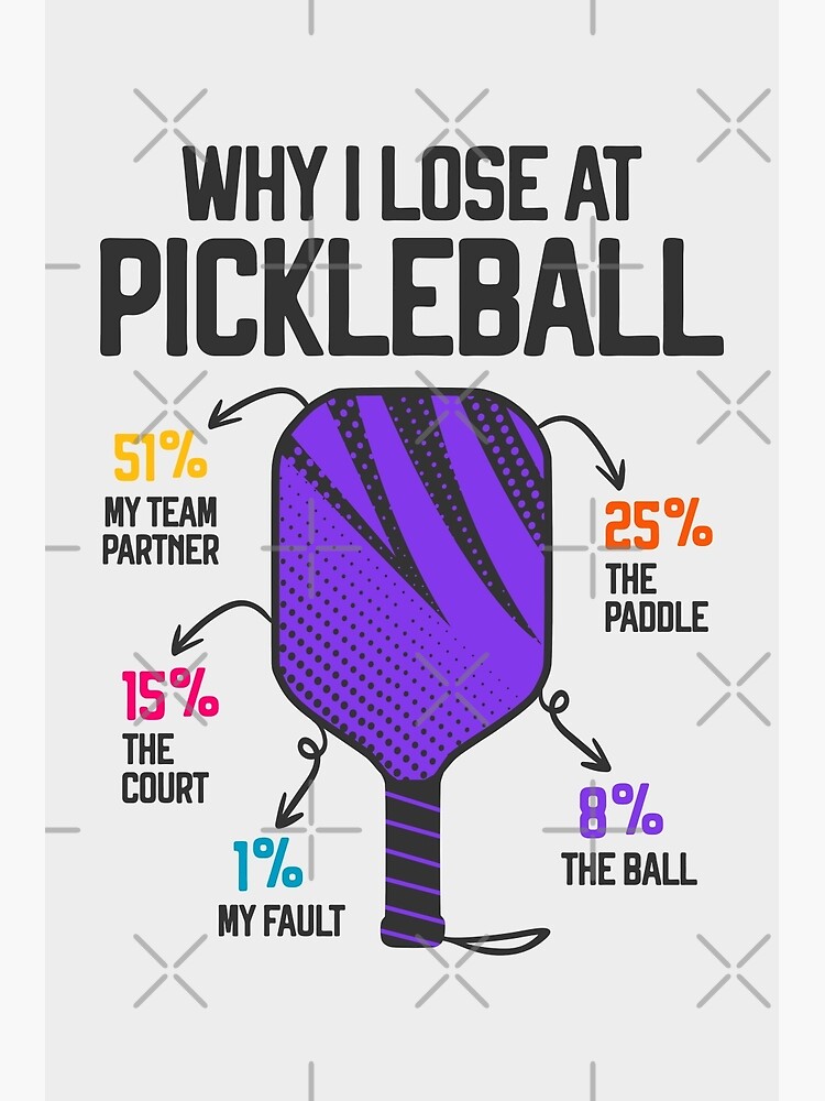"Why I Lose at Pickleball Funny pun for pickleballers Pickleball Humor ...