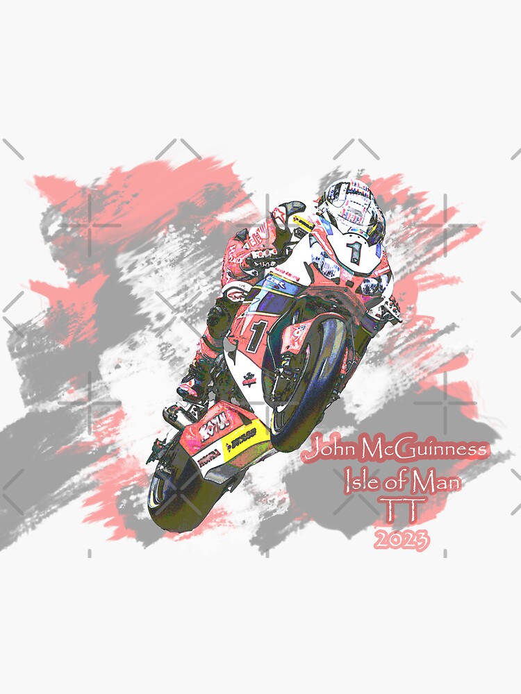 "John McGuinness TT Legend 2023" Sticker for Sale by martjfaulkner ...