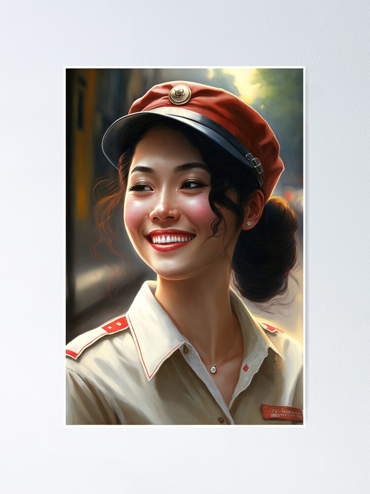 Happy North Korean Girl Drawing Poster For Sale By Zomgwtfbekjam Redbubble